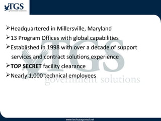 Tgs capabilities brief | PPT | IT and Internet Support | Internet