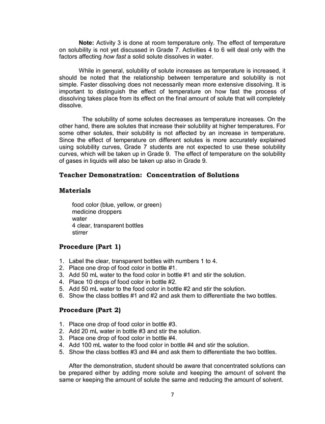 Science 7 Teachers Guide Department of Education | PDF