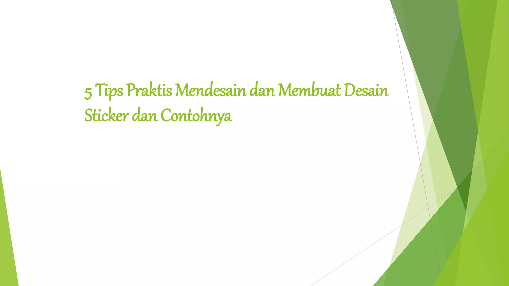 Desain stiker | PPTX