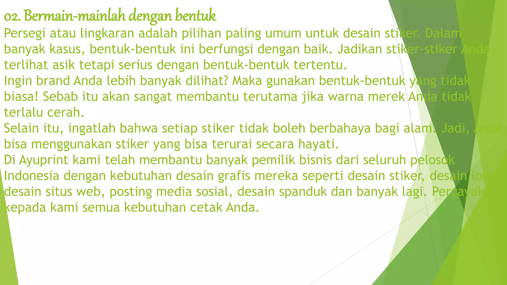 Desain stiker | PPTX