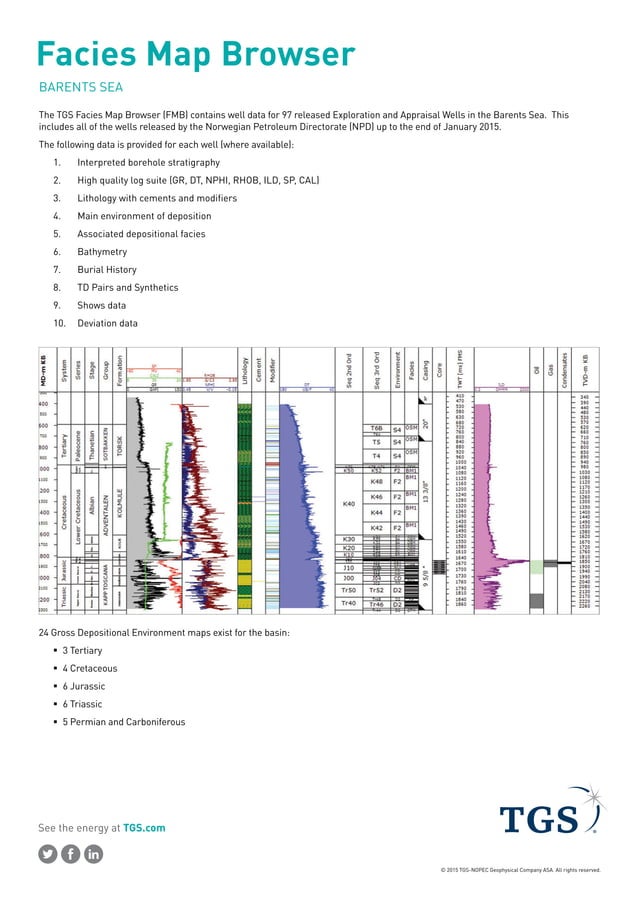 TGS GPS- Facies Map Browser - Barents Sea | PDF
