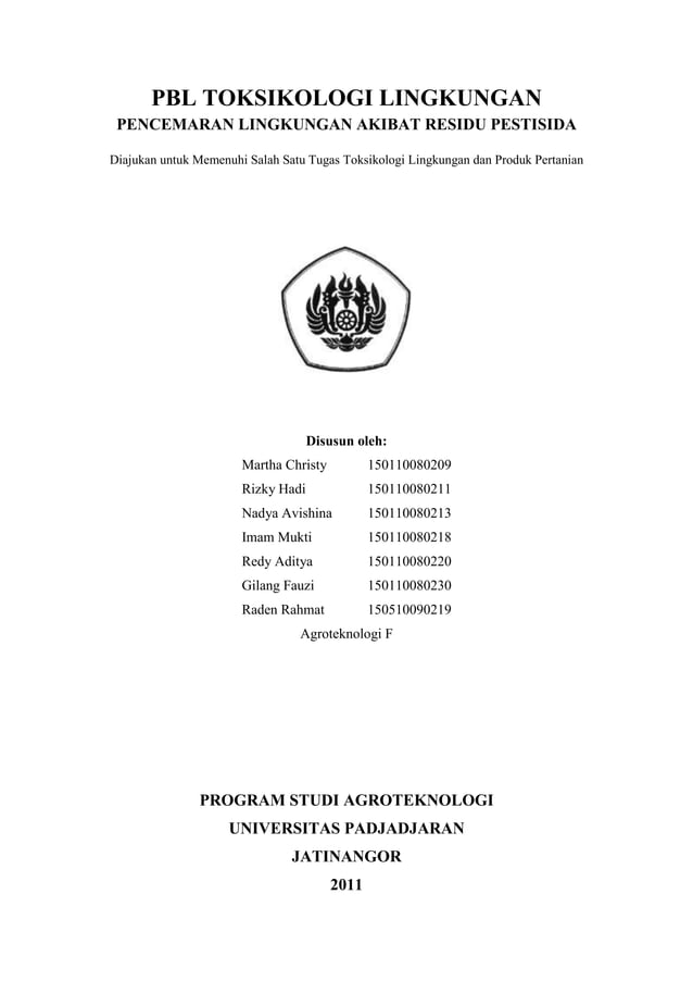Tgs mklh pbl residu pestisida | PDF