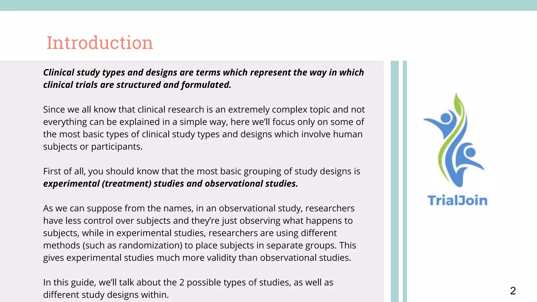Types and Designs of Clinical Studies | PPTX