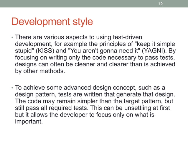 Test driven development | PPTX