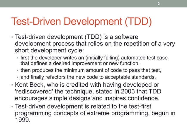 Test driven development | PPTX