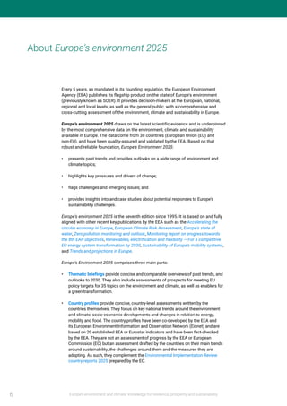Europese environment and climate report 2025 | PDF