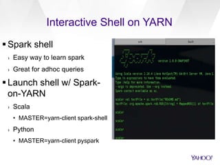 Spark-on-YARN: Empower Spark Applications on Hadoop Cluster | PPTX