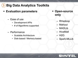 Big Data Analytics-Open Source Toolkits | PPTX | Databases | Computer Software and Applications