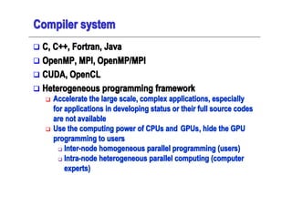 Introduction to National Supercomputer center in Tianjin TH-1A ...
