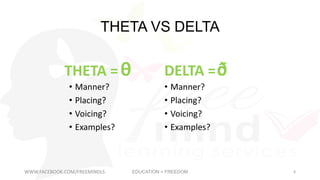 ESL Pronunciation: introduction to the 2 sounds of "th" | POTX