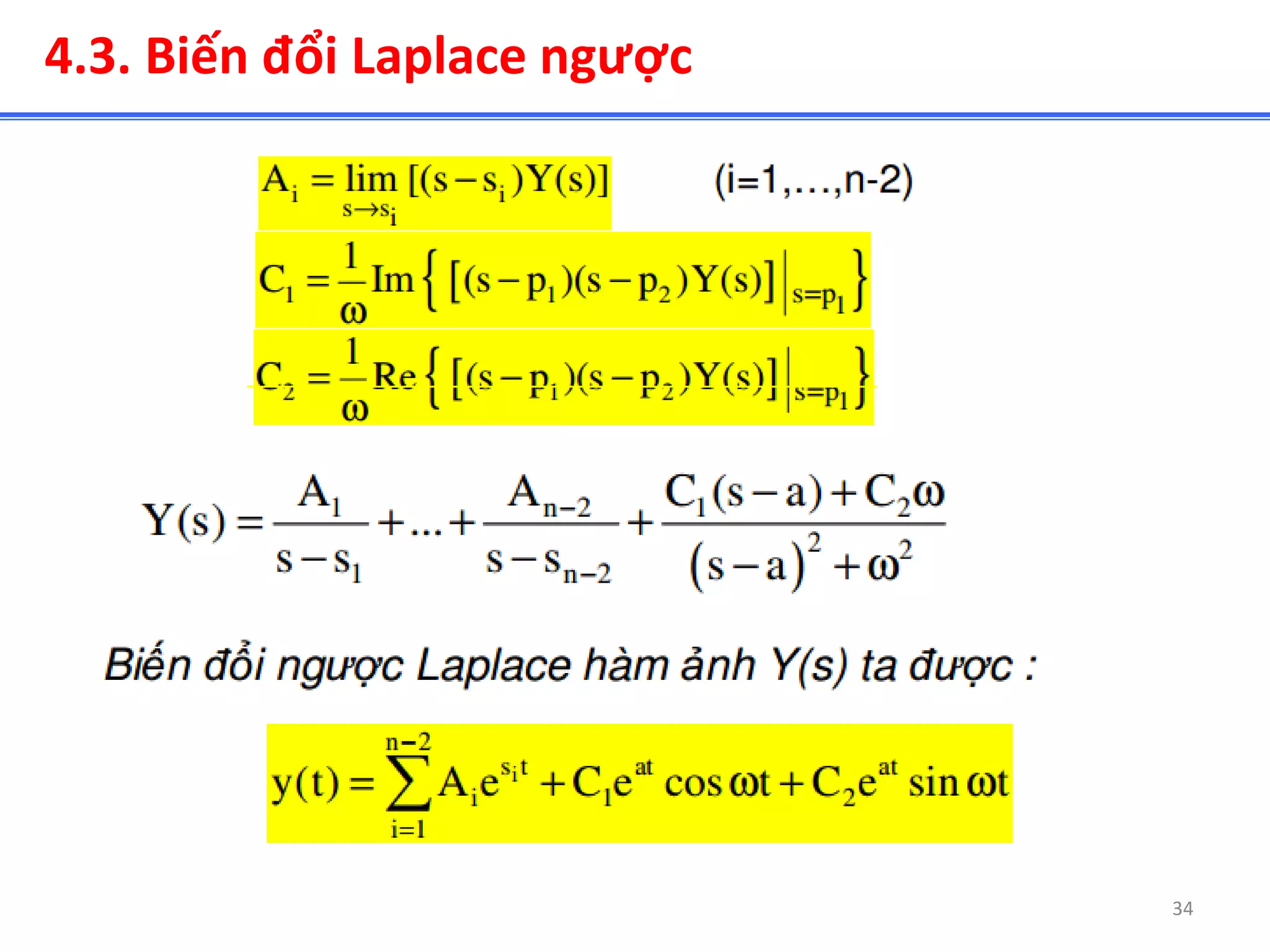 Tín Hiệu Và Hệ Thống - Phép biến đổi Laplace | PDF