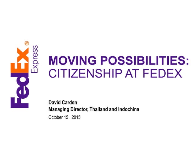 FedEx Citizenship and Social Responsibility Goals | PDF