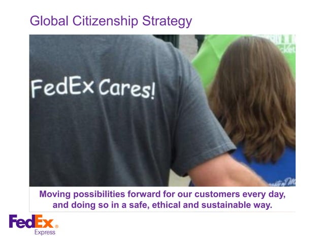 FedEx Citizenship and Social Responsibility Goals | PPT