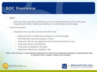 Specialists on Call Inc (SOC) | PDF | Health Insurance | Insurance
