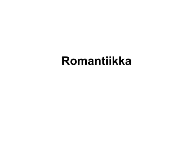 Barokki, rokokoo, uusklassismi, romantiikka | PDF