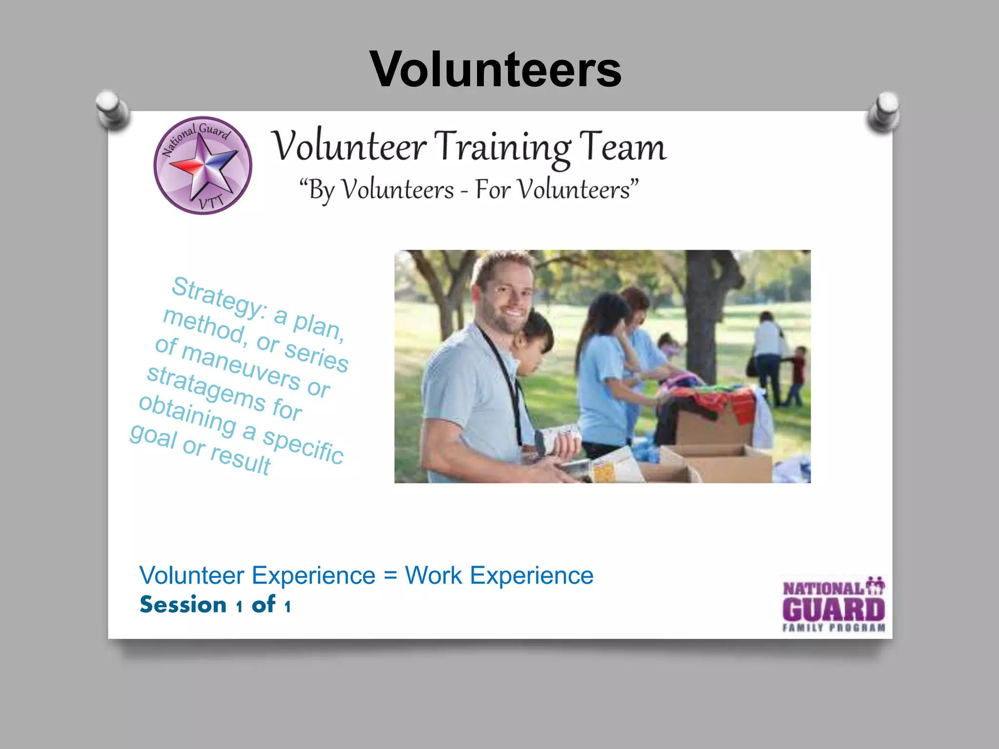 Vtt volunter experience = work experience | PPT
