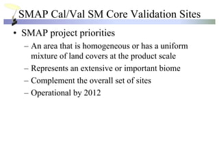TH3.L10.4: SOIL MOISTURE ACTIVE PASSIVE (SMAP) CALIBRATION AND ...