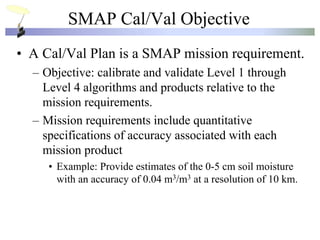 TH3.L10.4: SOIL MOISTURE ACTIVE PASSIVE (SMAP) CALIBRATION AND ...