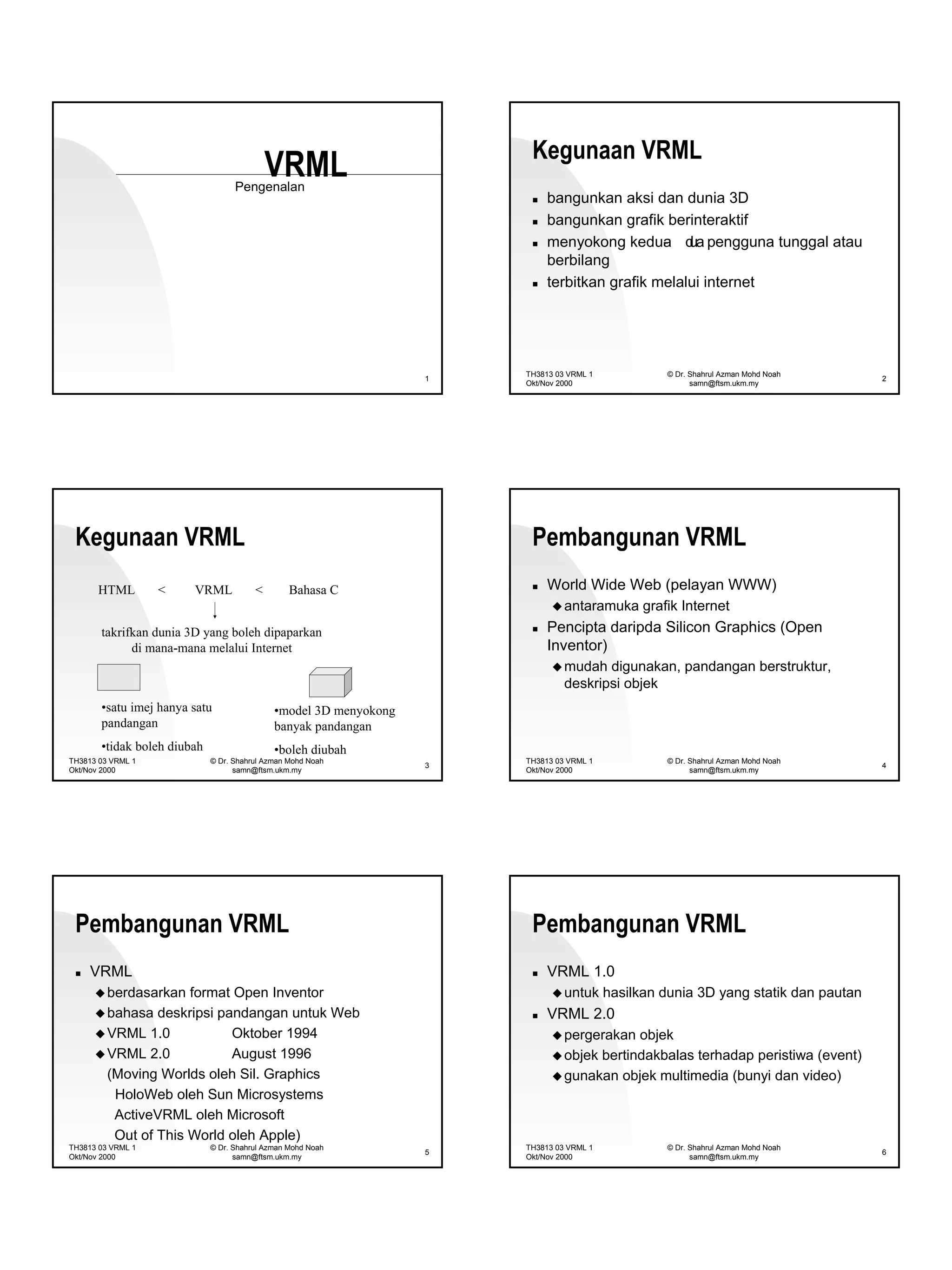 Th3813 03 pengenalan vrml | PDF