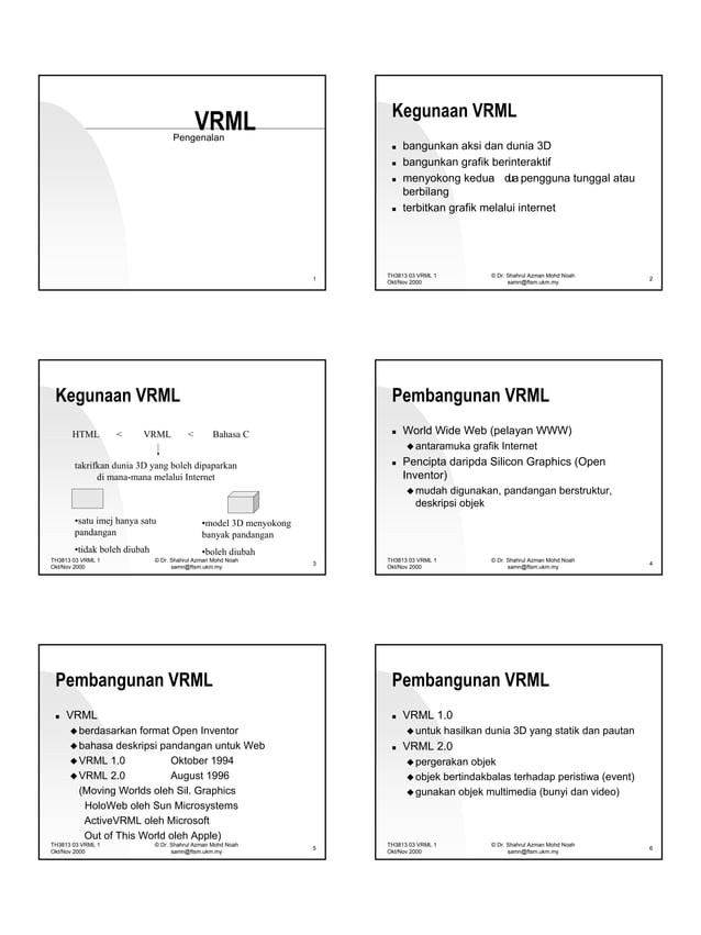 Th3813 03 pengenalan vrml | PDF