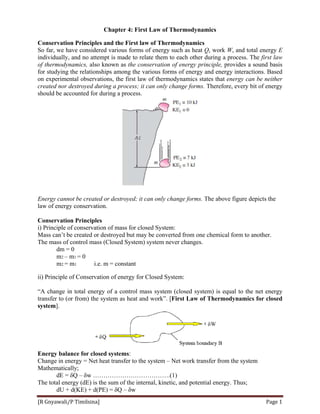 Thermodynamics note chapter:4 First law of Thermodynamics | PDF