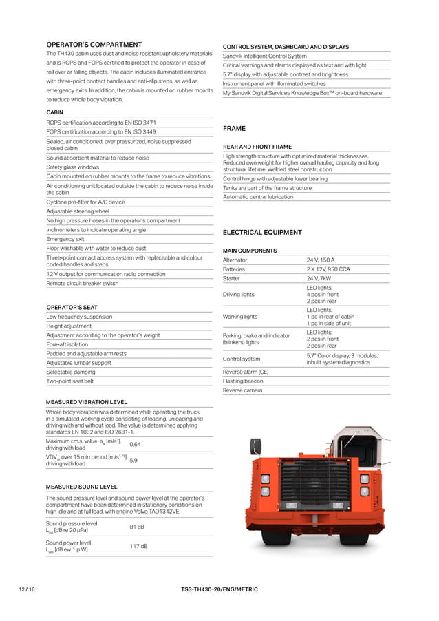 Th430 specification-sheet-english | PDF