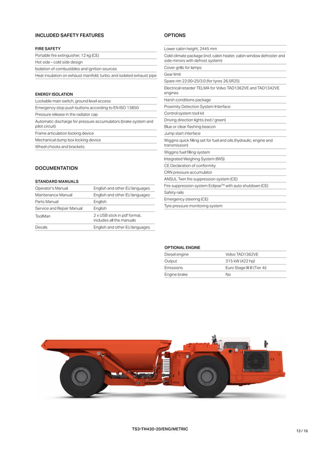 Th430 specification-sheet-english | PDF