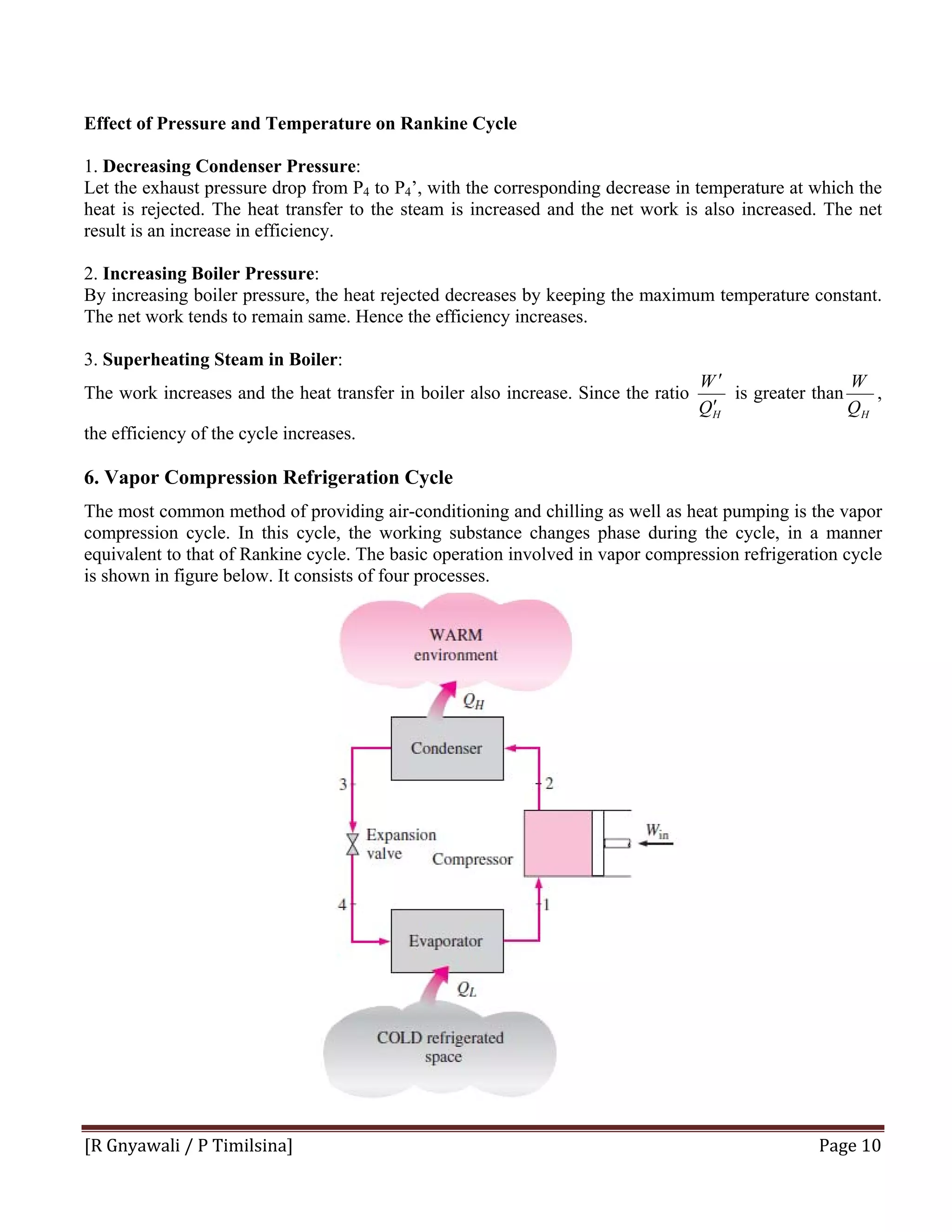 Thermodynamics chapter:7 Some Power and Refrigerator Cycle | PDF