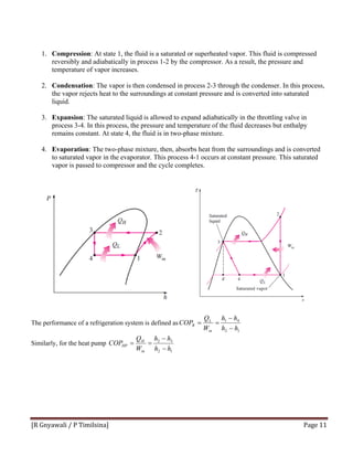 Thermodynamics chapter:7 Some Power and Refrigerator Cycle | PDF