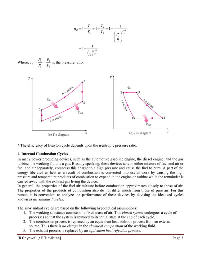 Thermodynamics chapter:7 Some Power and Refrigerator Cycle | PDF