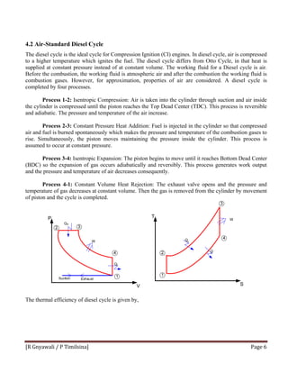 Thermodynamics chapter:7 Some Power and Refrigerator Cycle | PDF