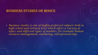 MOOCS PRESENTATION | PPT