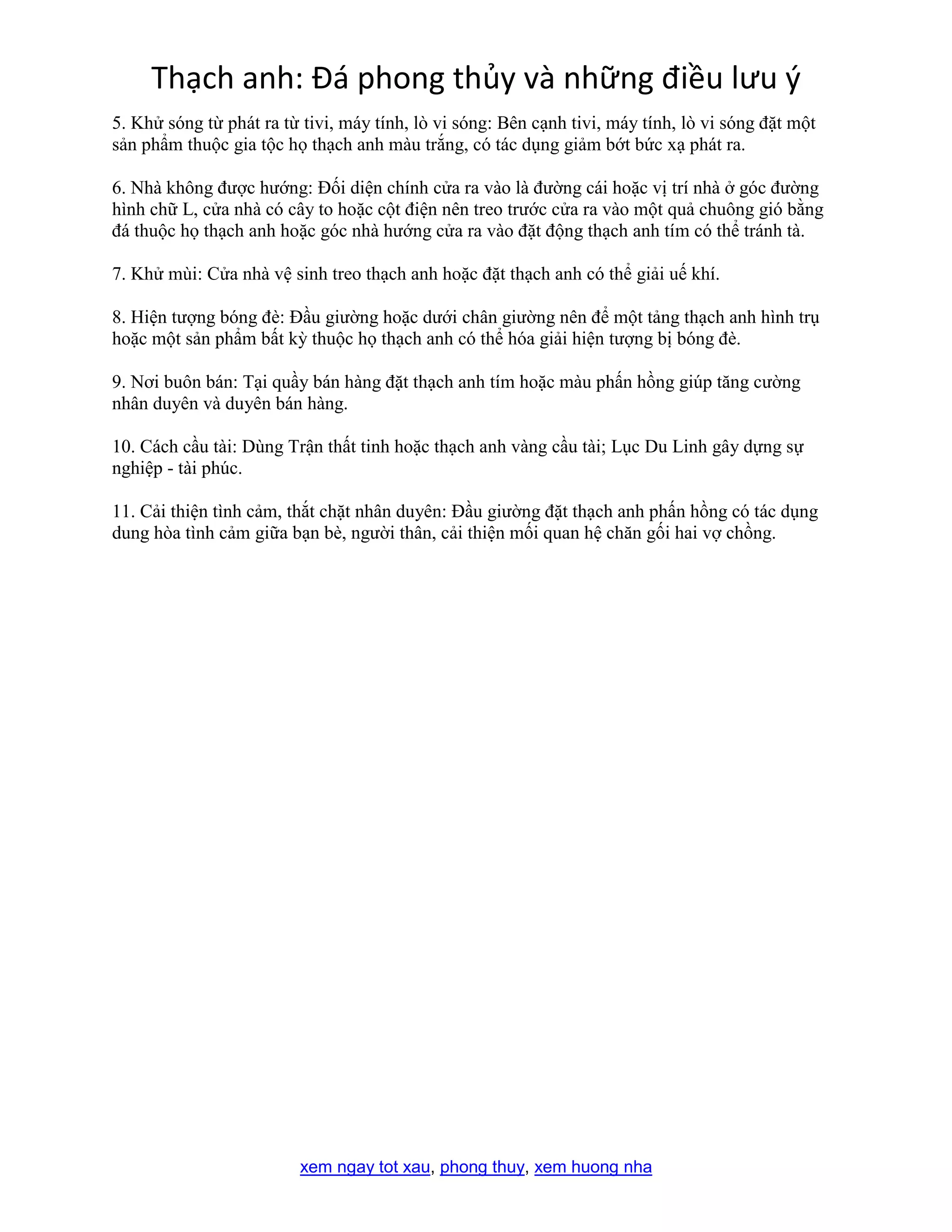 Thach anh da phong thuy | PDF