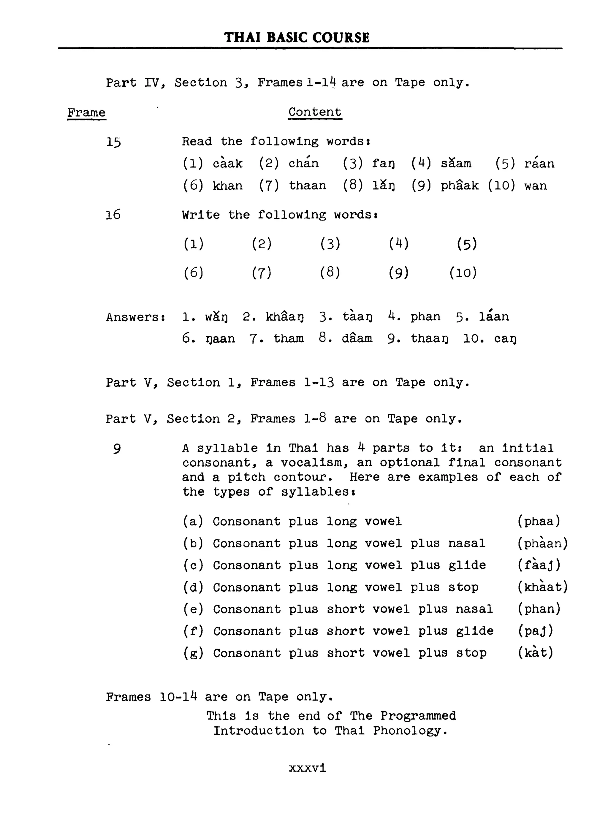 Learn Thai - FSI Basic Course (Part 1) | PDF