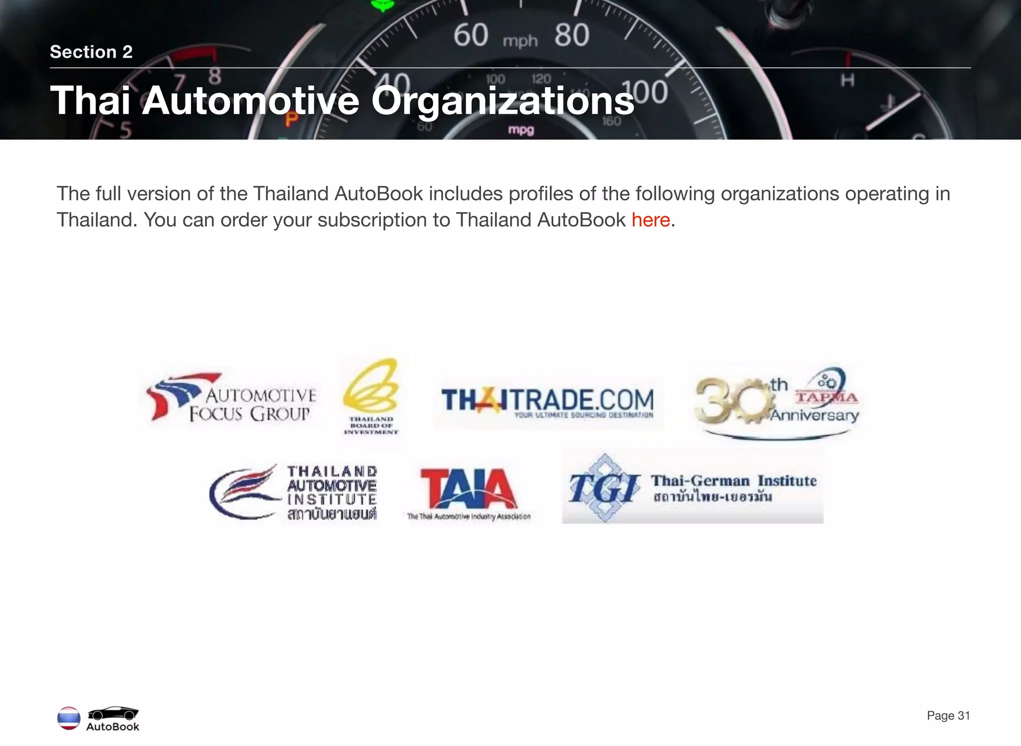 Thailand AutoBook 2018 Preview | PPT