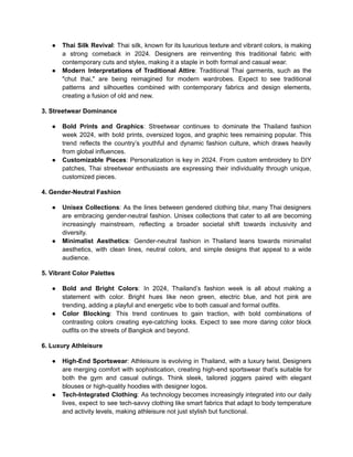 Thailand Fashion Week Award Calendar 2024 | PDF