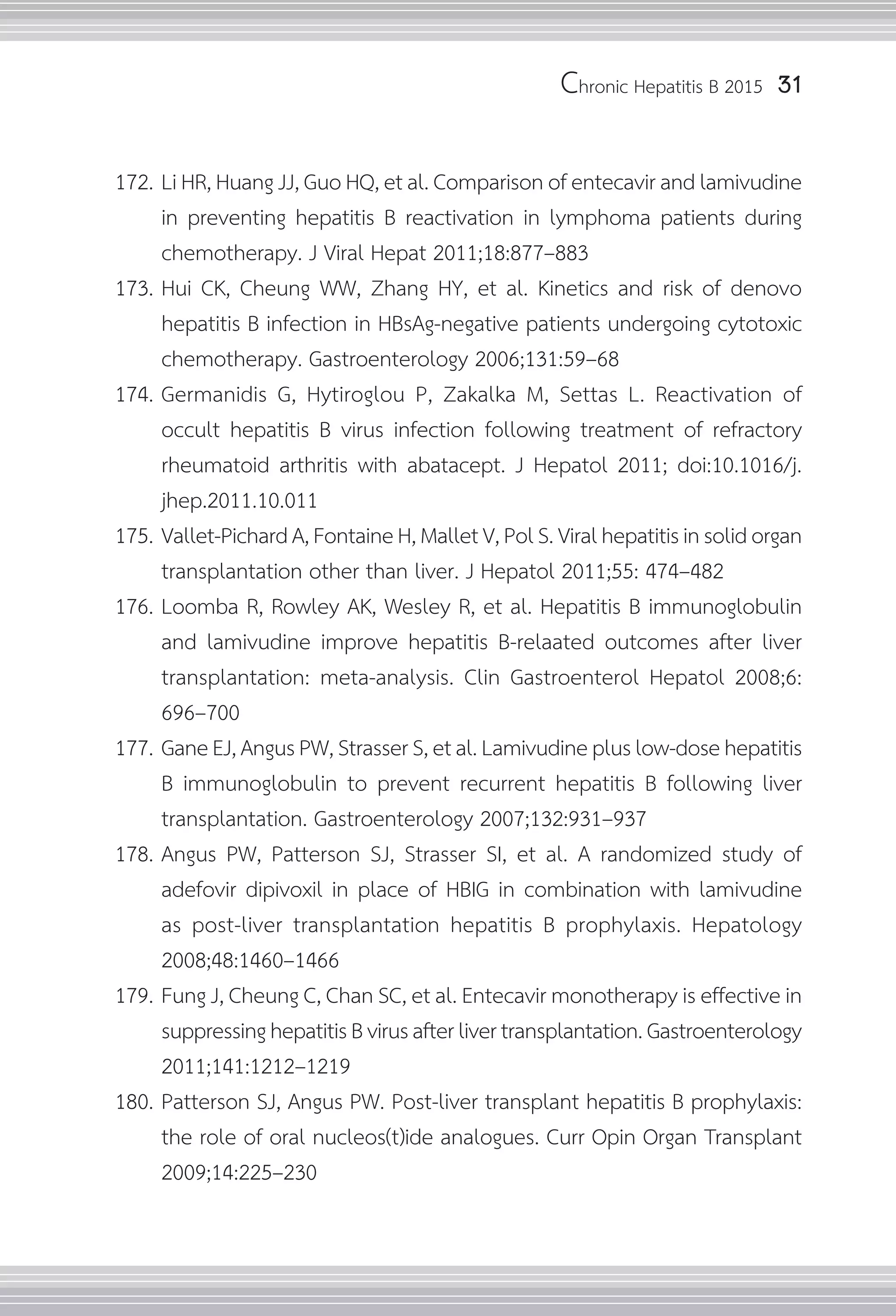 Thailand guideline for management of chb and chc 2015 | PDF