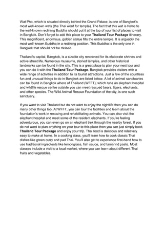 Thailand Tour Package.pdf | Asia Travel | Travel Locations