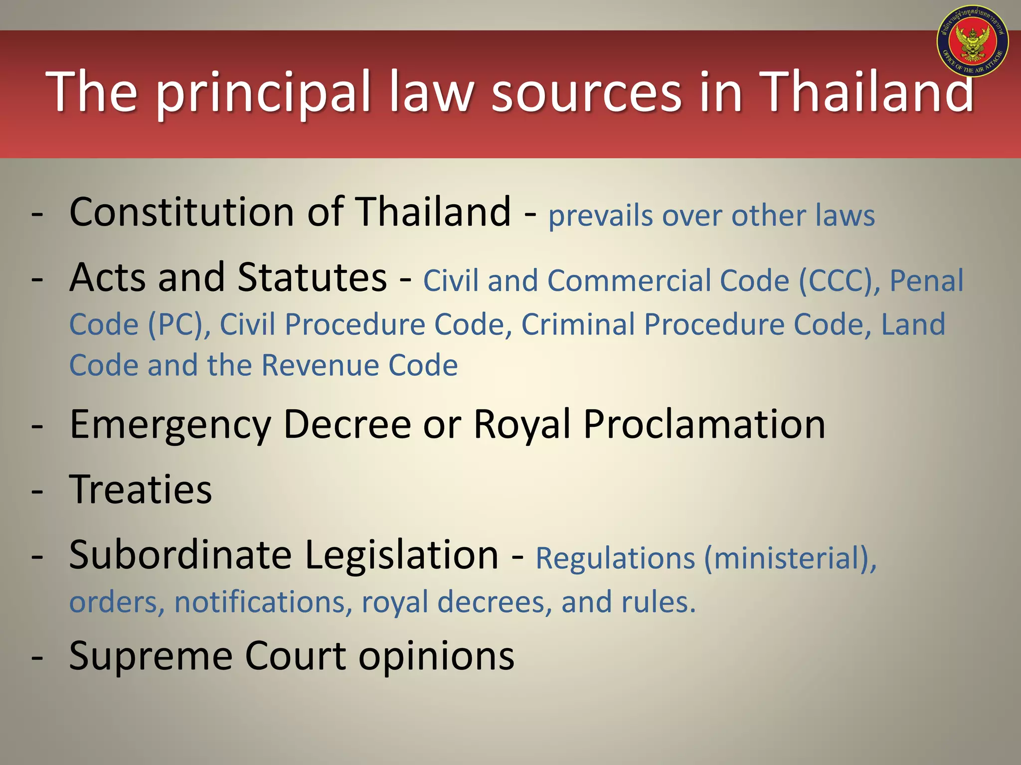 Thai National Security Law | PPTX