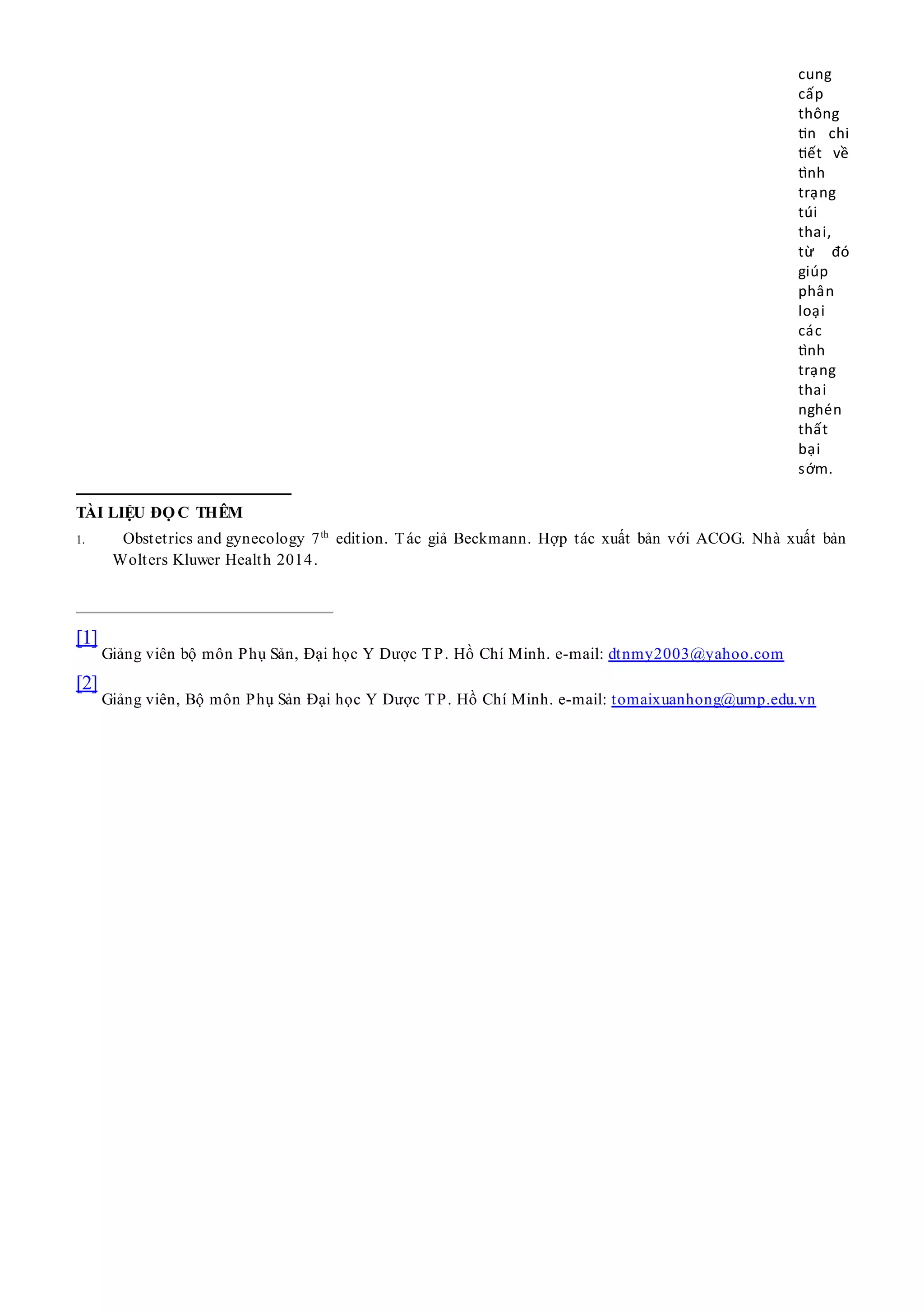 THAI NGHÉN THẤT BẠI SỚM VÀ CÁC VẤN ĐỀ CÓ LIÊN QUAN | PDF