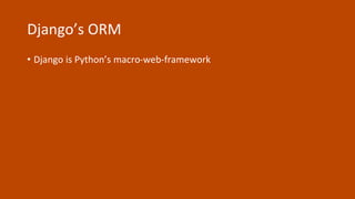 ThaiPy meetup - Indexes and Django | PPT
