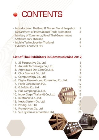 Communic Asia 2012_Thailand Pavilion Exhibitor Booklet | PDF