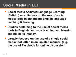 Social-Media Assisted Language Learning | PPTX
