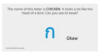 Thai writing powerpoint language consonent letters | PPTX