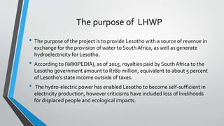 Lesotho Highland water project and Ramarothola Solar project.pptx