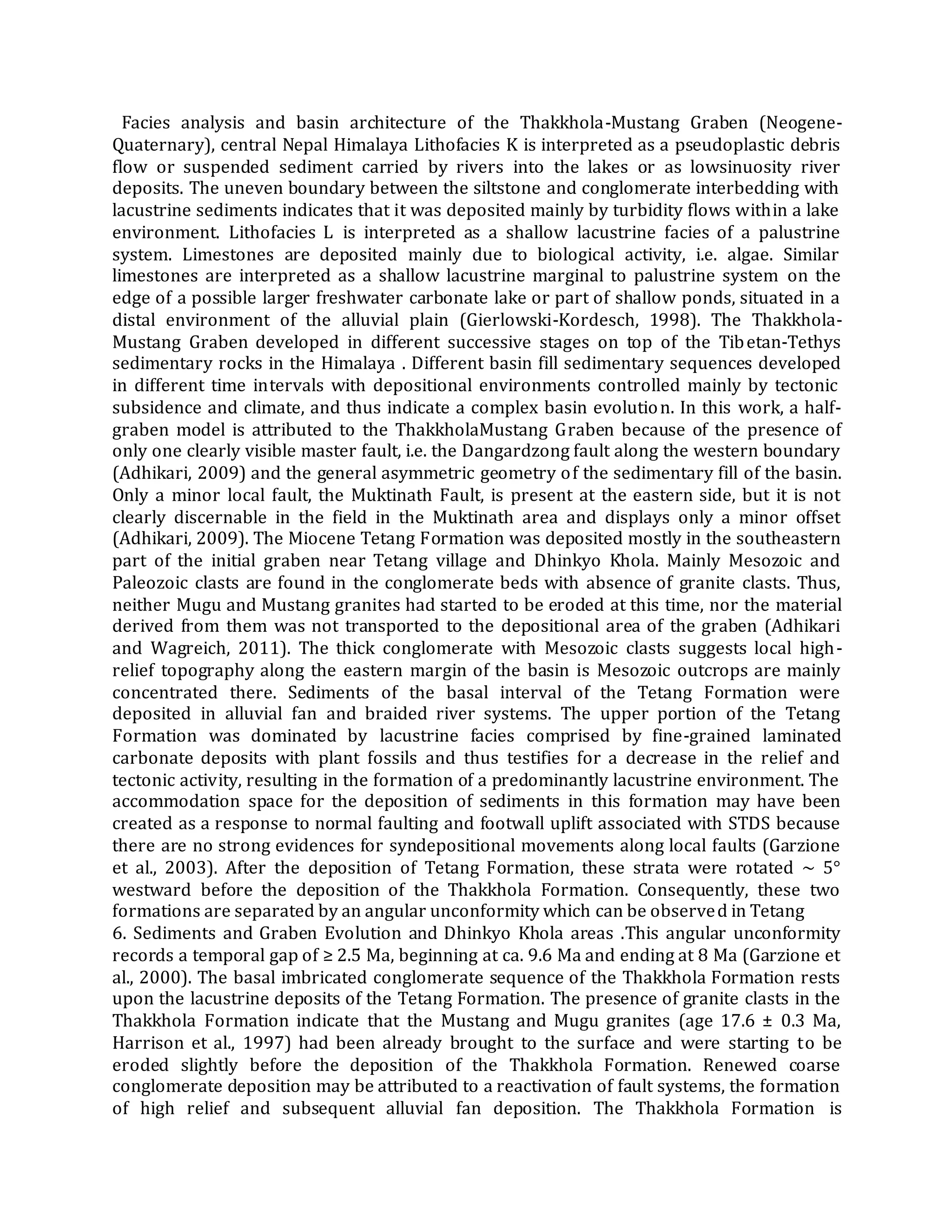 Thakkhola –mustang garben sediments | DOCX