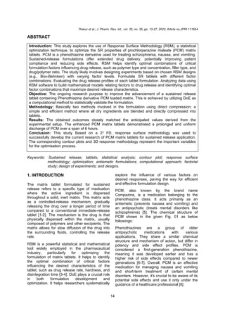 The Application of Response Surface Methodology (RSM) In the ...