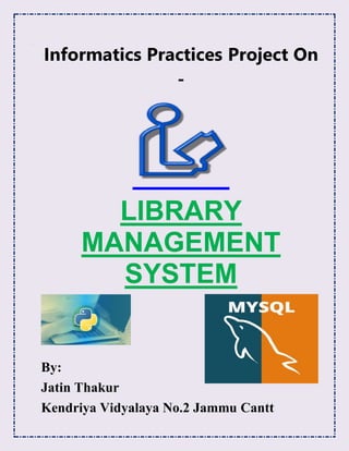 Thakur ip project class 12 on topic of library department | PDF