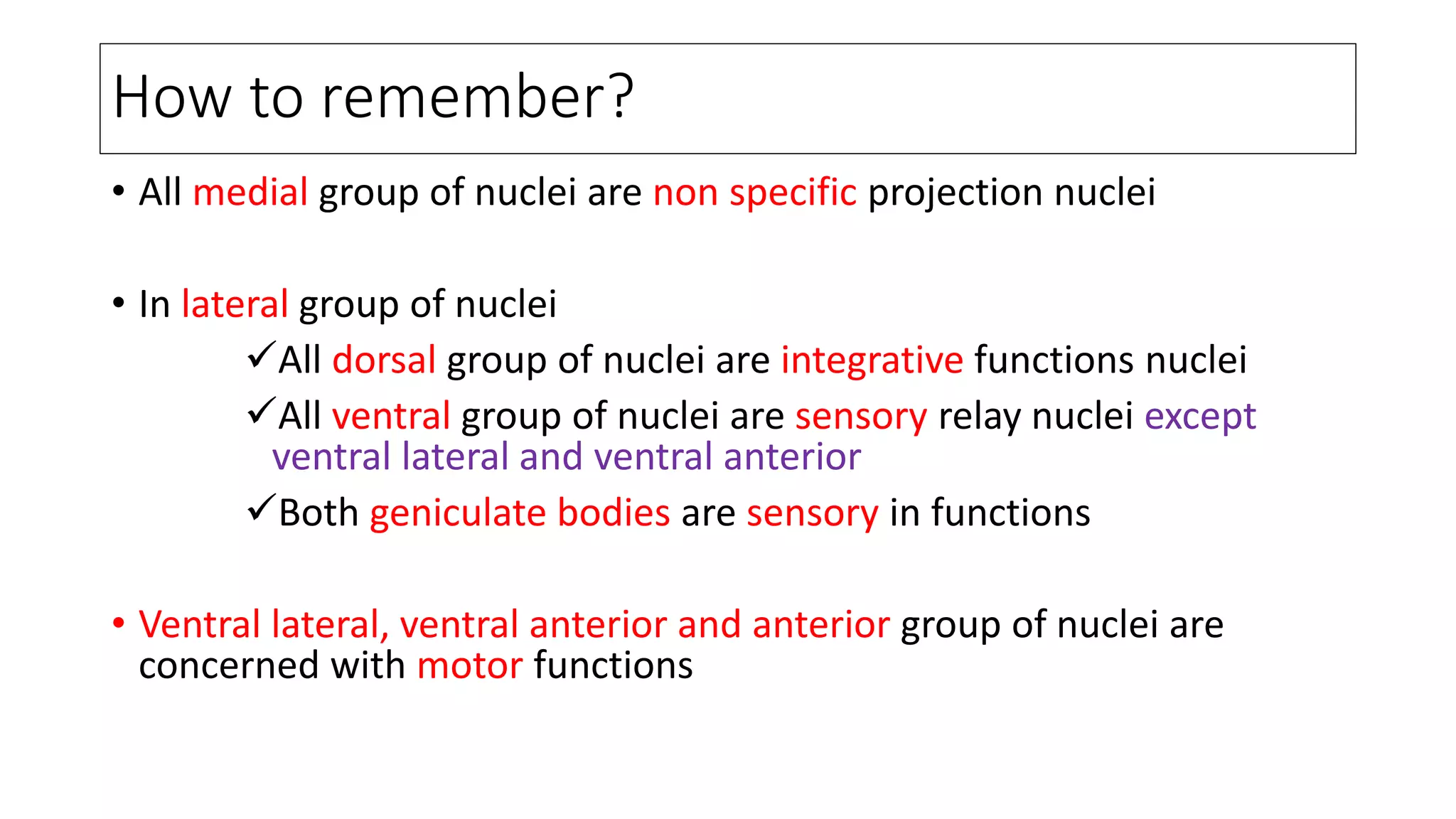 Physiology of thalamus | PPTX