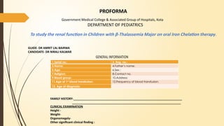 Renal dysfunction in Thalassemia major children in deferasirox .. | PPT